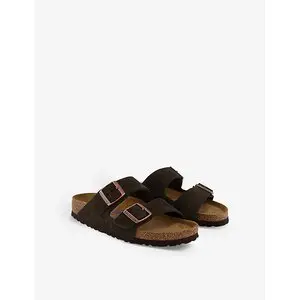 BIRKENSTOCK Arizona Double-strap Leather Sandals - Mocha Suede