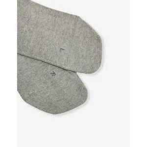 Falke Sensitive London Cotton-blend Crew Socks - Light Greymel.
