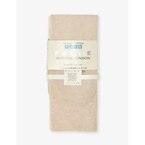 Falke Sensitive London Cotton-Blend Crew Socks Sand Mel.