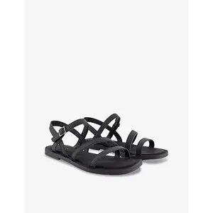 Toms Kira Ankle-strap Leather Sandals - Black