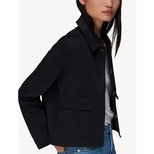 Whistles Marie Relaxed-fit Cotton Jacket - Black