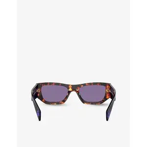 Prada Pr A01s Pillow-frame Sunglasses - Brown