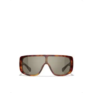 Chanel Shield Sunglasses - Brown