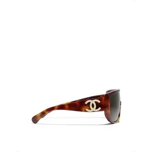 Chanel Shield Sunglasses - Brown
