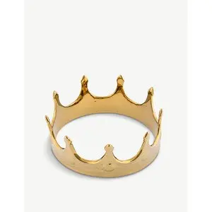 SELETTI Crown Gold-toned Procelain Ornament 18.5cm