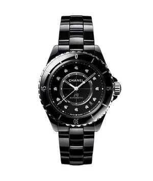 Chanel J12 Automatic Diamond Ceramic And Steel Watch - Black