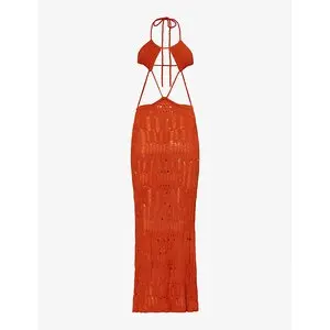 Jaded London Rumba Knitted Maxi Dress In Orange - 70% Off | Editorialist