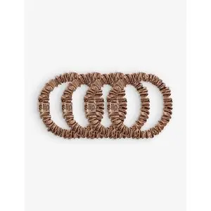 Slip Skinny Silk Scrunchies Pack Of 4 - Light Brown