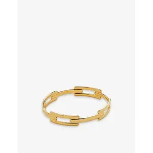Monica Vinader Signature Link Bangle - Yellow Gold