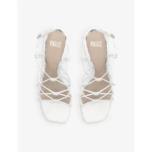 Paige Gianna Leather Heeled Sandals - White
