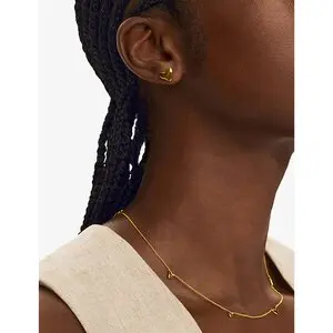 Monica Vinader 18ct -plated Vermeil Sterling-silver Heart Stud Earrings - Yellow Gold