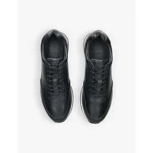 LOAKE Bannister Tonal-stitching Leather Low-top Trainers - Navy
