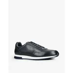 LOAKE Bannister Tonal-stitching Leather Low-top Trainers - Navy