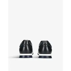 LOAKE Bannister Tonal-stitching Leather Low-top Trainers - Navy