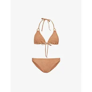 Hunza G Eva Triangle Bikini Set 1 Size Metallic Cocoa