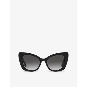 Dolce & Gabbana Dg4405 Butterfly-frame Sunglasses - Black