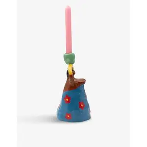 LAETITIA ROUGET Nina Hand-painted Ceramic Candleholder 25cm - One-color