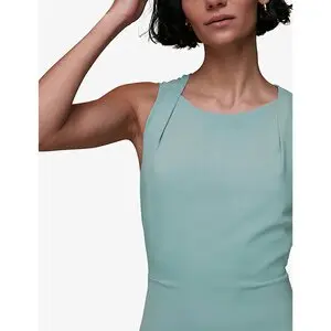 Whistles Tie Back Stretch-crepe Maxi Dress - Light Green
