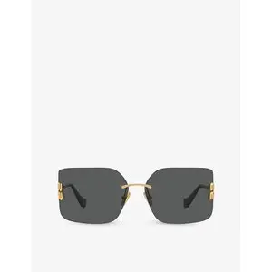 Miu Miu Mu 54ys Square-frame Sunglasses - Gold