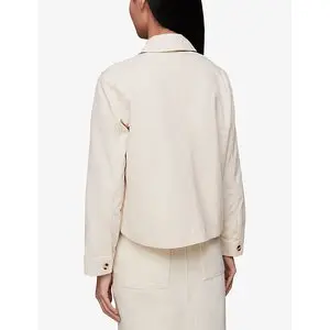 Whistles Boxy-fit Cotton Jacket - Tan