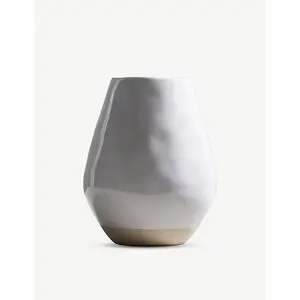THE WHITE COMPANY Parham Ceramic Vase 25cm X 12cm - White