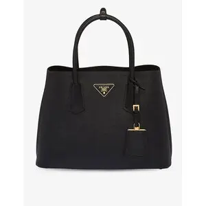 Prada Double Leather Top-handle Bag