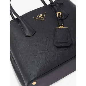 Prada Double Leather Top-handle Bag