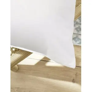 BRINKHAUS Blue Firm Cotton And Goose Feather Pillow