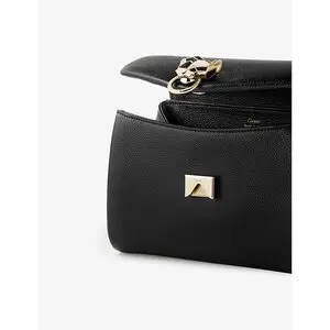 Cartier Panthère De Chain Mini Leather Cross-body Bag - Black