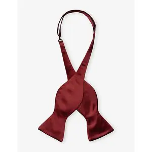 Eton Self-tied Silk Bow Tie - Dark Red