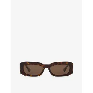 Gucci Rectangle-frame Acetate Sunglasses - Brown