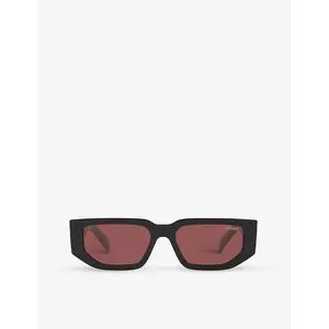 Prada Rectangle-frame Acetate Sunglasses - Black