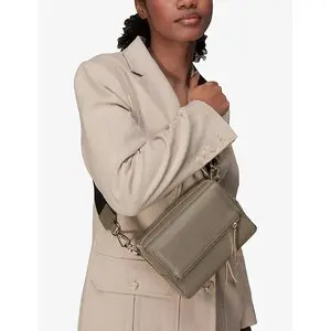 Whistles Bibi Leather Crossbody Bag - Khaki/olive