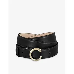 CARTIER Panthère De Medium Leather Belt - Black