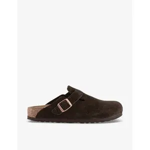 BIRKENSTOCK Boston Logo-embossed Suede Clogs