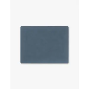 LIND DNA Nupo Rectangle Leather Placemat - Dark Blue