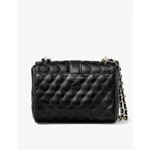 ASPINAL OF LONDON Lottie Quilted Leather Shoulder Bag - Black