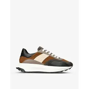 Kurt Geiger Gaspar Contrast-panel Suede Low-top Trainers