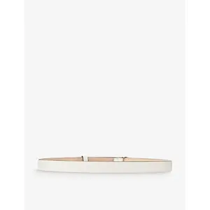JIMMY CHOO Diamond Leather Belt - Latte/gold