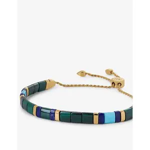 Monica Vinader Delphi Malachite Bracelet - Yellow Gold