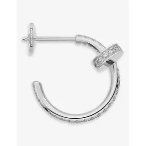 Cartier Juste Un Clou 18ct White-gold And Diamond Earrings