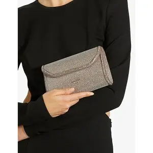 DUNE Bellini Chain-strap Woven Clutch