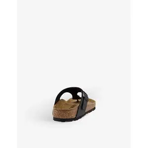 BIRKENSTOCK Branded-hardware Faux-leather Thong Sandals - Black