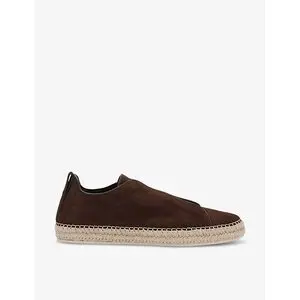 Zegna Triple Stitch Suede Espadrilles