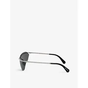 SWAROVSKI Gem-embellished Rectangle Sunglasses
