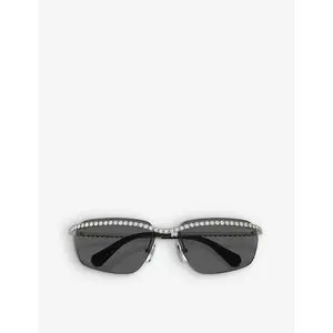 SWAROVSKI Gem-embellished Rectangle Sunglasses