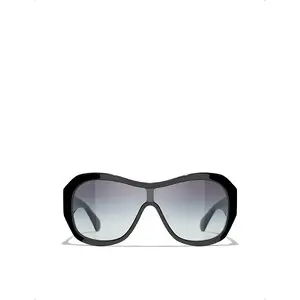 Chanel Rectangle Sunglasses - Black