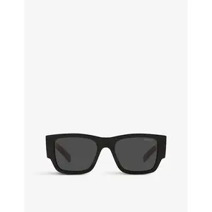 Prada Pr 10zs Pillow-frame Sunglasses - Black