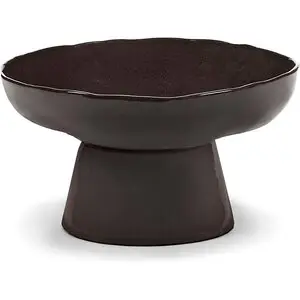 SERAX La Mère Irregular Stand Stoneware Serving Plate 31cm - Brown