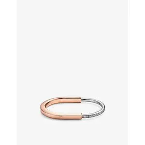 Tiffany & Co. Lock 18ct Rose And White-gold And 1.08ct Diamond Bangle - Rose Gold